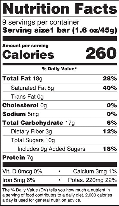 Peanut Butter & Coconut Bar (4 Cases of 9) – Nelly's Organics